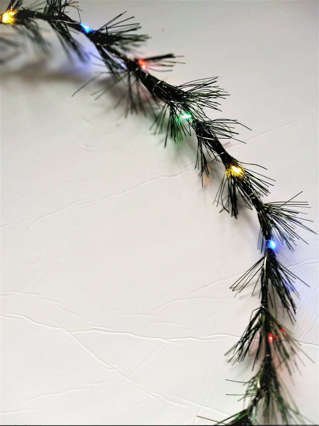 Lighted Narrow Pine Christmas Garland With LED Lights 8 Feet - Etsy