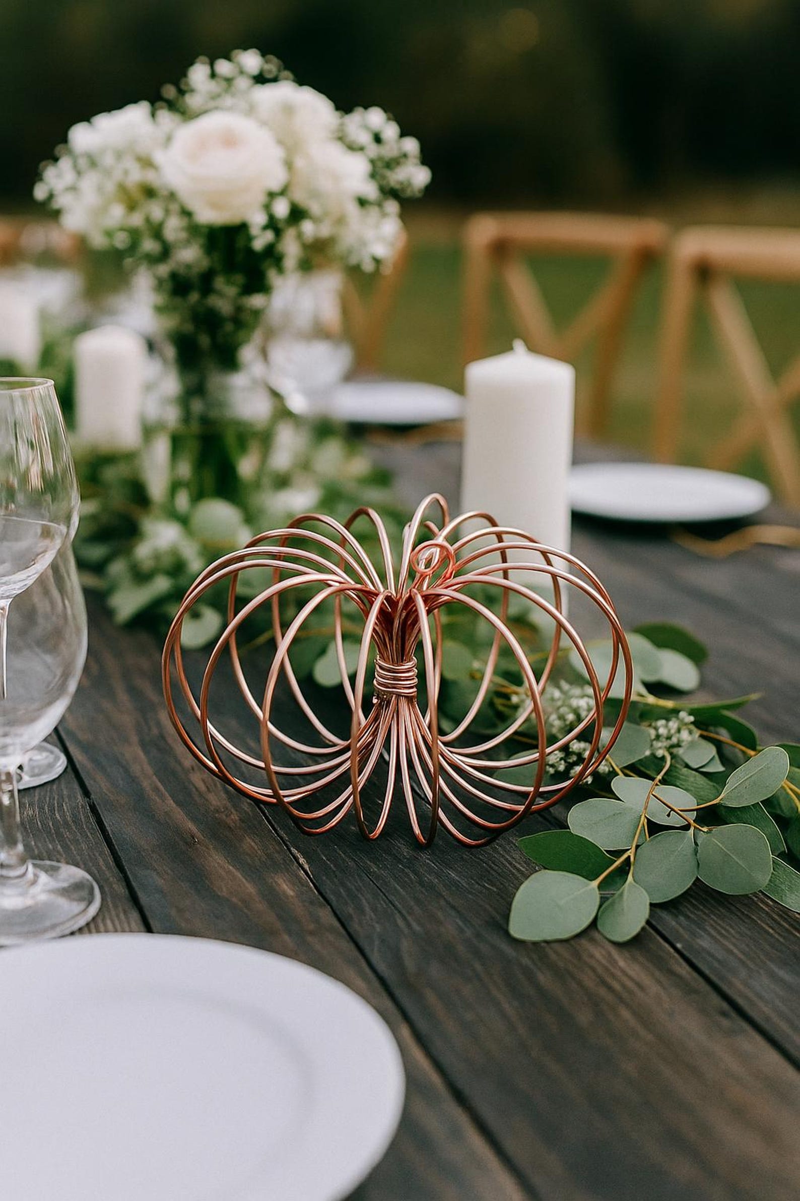 Copper Table Pumpkins Fall Home Decor, Rustic Weddings, Autumn Events ...