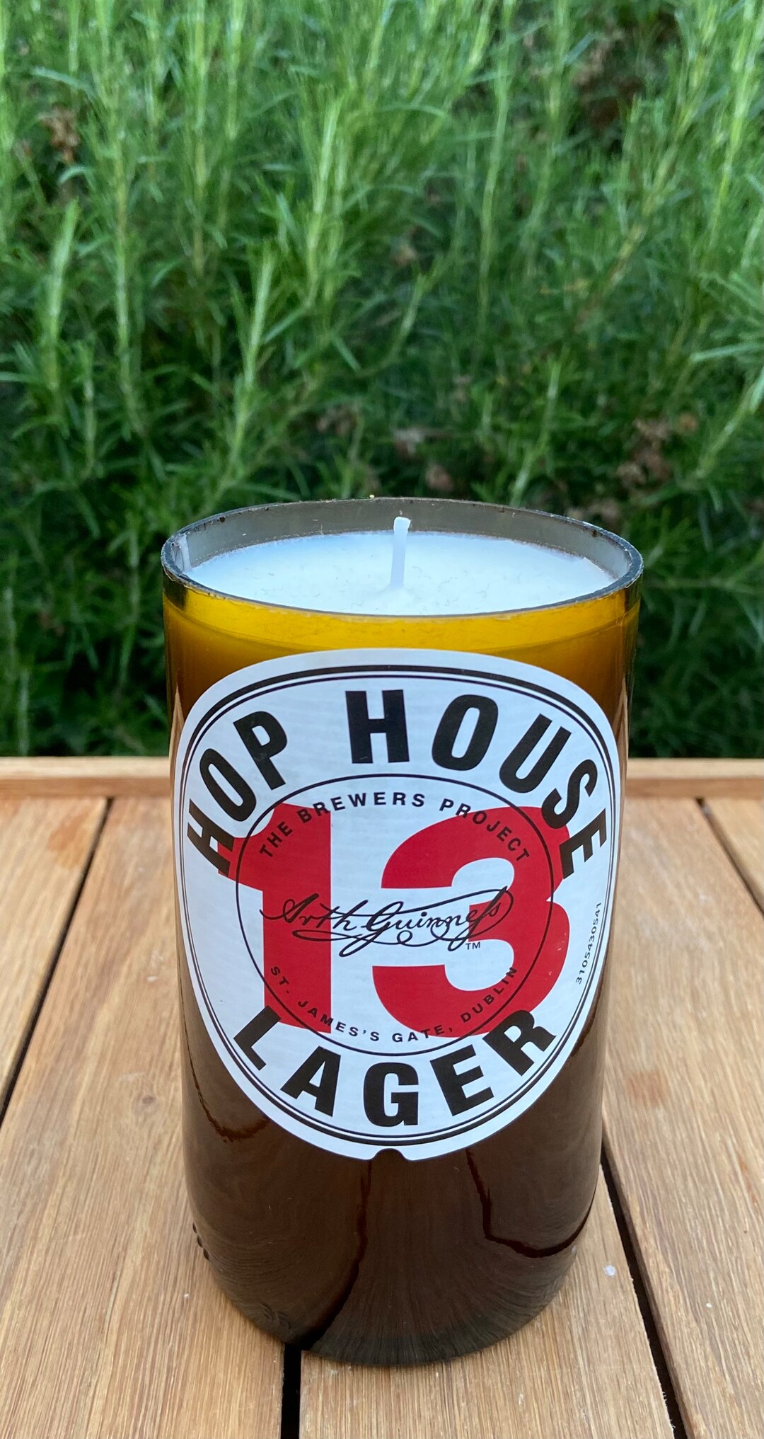 Beer Bottle Candle Hophouse 13 Lager, With Earl Grey and Cucumber ...