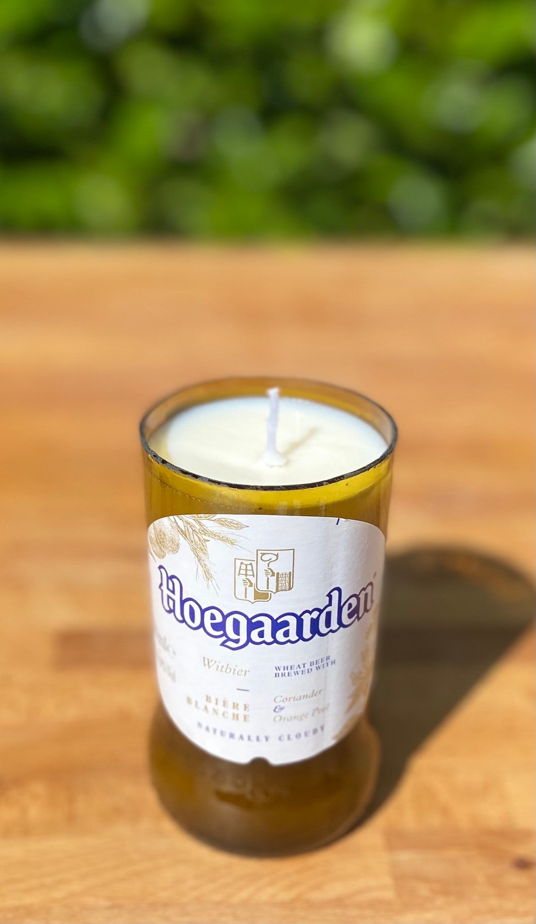 Beer Bottle Candle Hoegaarden Beer Lager 330ml With Lime - Etsy