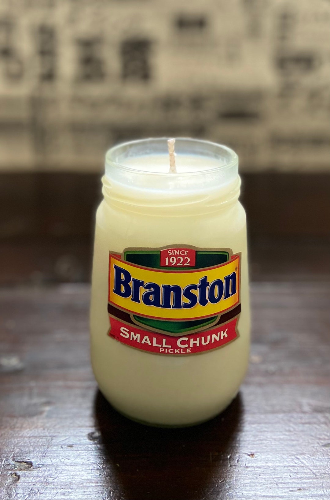 Branston Pickle Jar Candle with Myrrh and Tonka scented vegan - Etsy.de