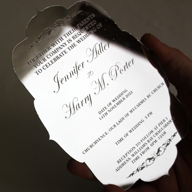 Mirror Invitation - Etsy