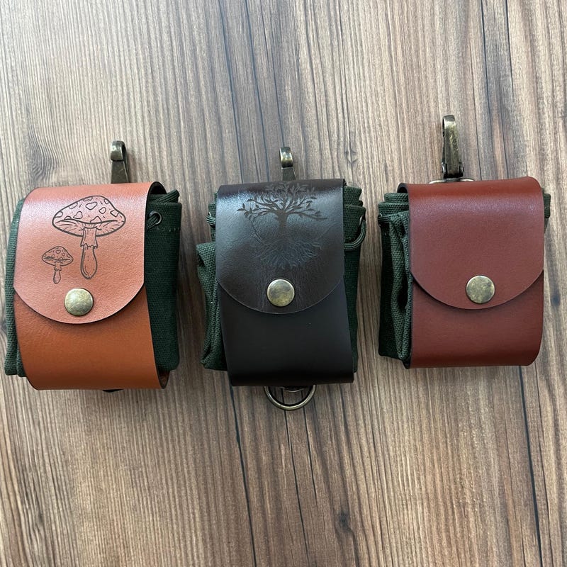 Leather Pouch Men Bushcraft - Etsy