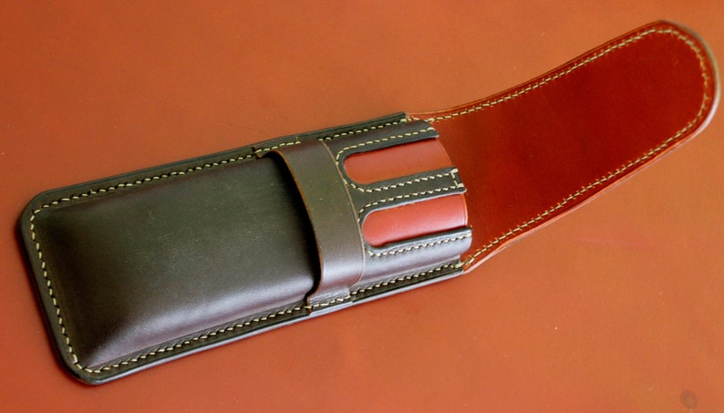 2 Pens,veg-leather Fountain Pen Case, Luxury Pen Case,leather, Leather ...