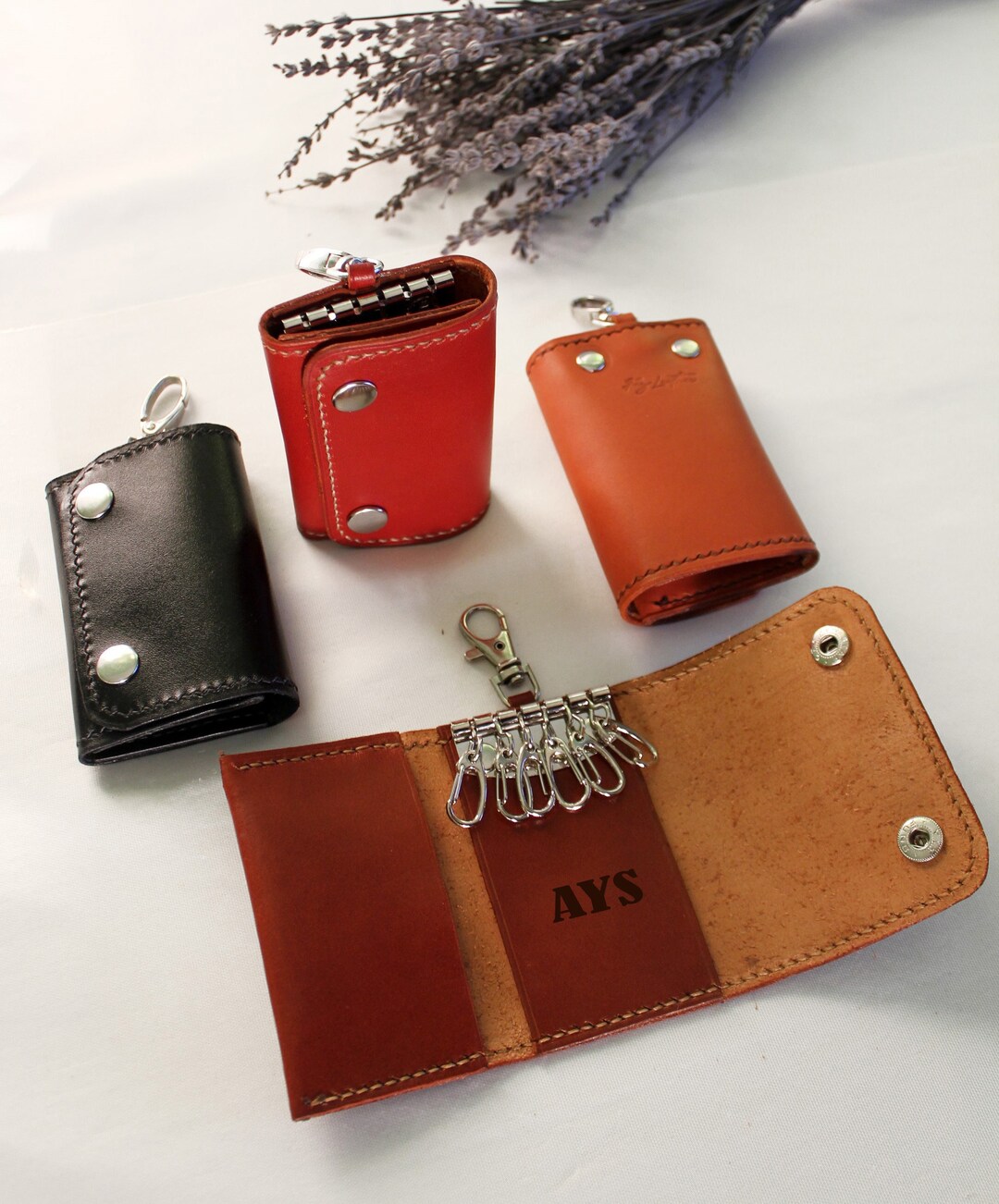 5 Colors Leather Multi Key Holder ,personalized Key Wallet,key ...
