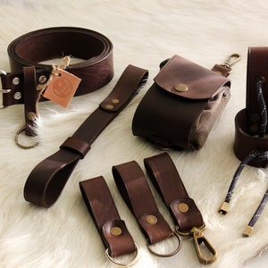Set of 7 Bushcraft Belt Kit With Personalization,load Carrying ...