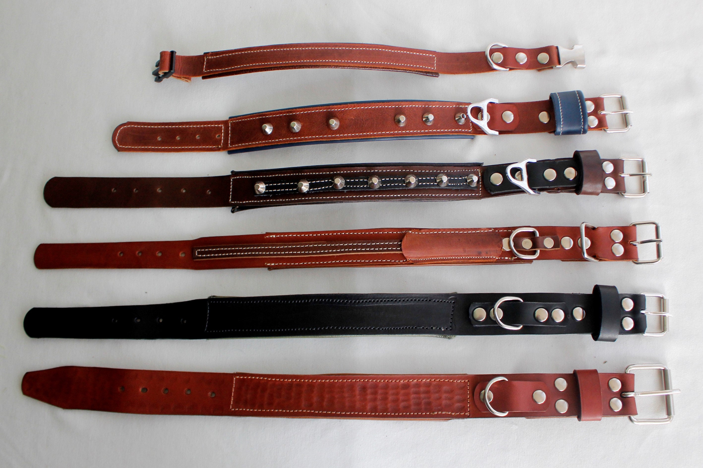 Custom Leather Dog Collar With Name- Leather Dog Collar, Personalized ...