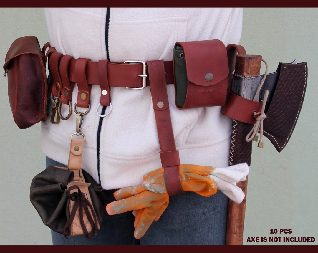 Set of 10 Bushcraft Utility Belt Set With Free Personalization, Load ...