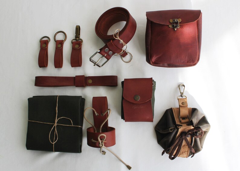 Set of 10 Bushcraft Utility Belt Set With Free Personalization, Load ...