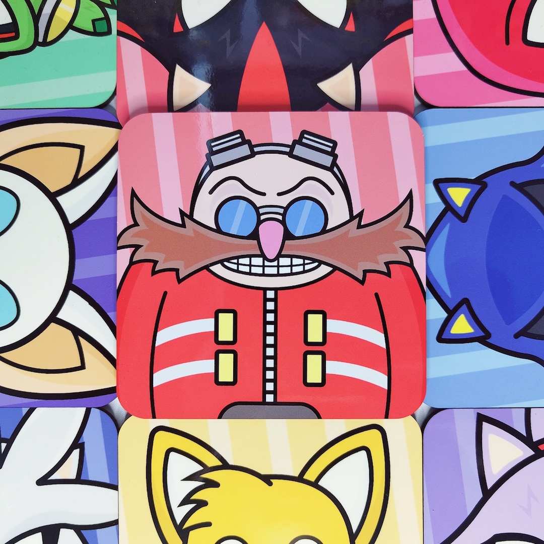 Dr Eggman Drink Coaster sonic the Hedgehog Coaster - Etsy