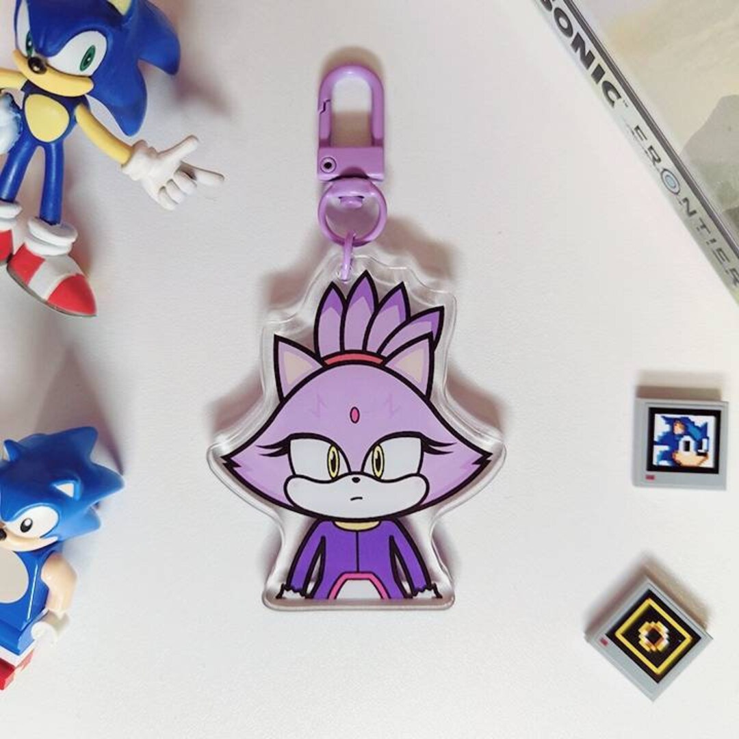 Blaze the Cat Acrylic Keychain blaze Acrylic Charm sonic Keychain - Etsy