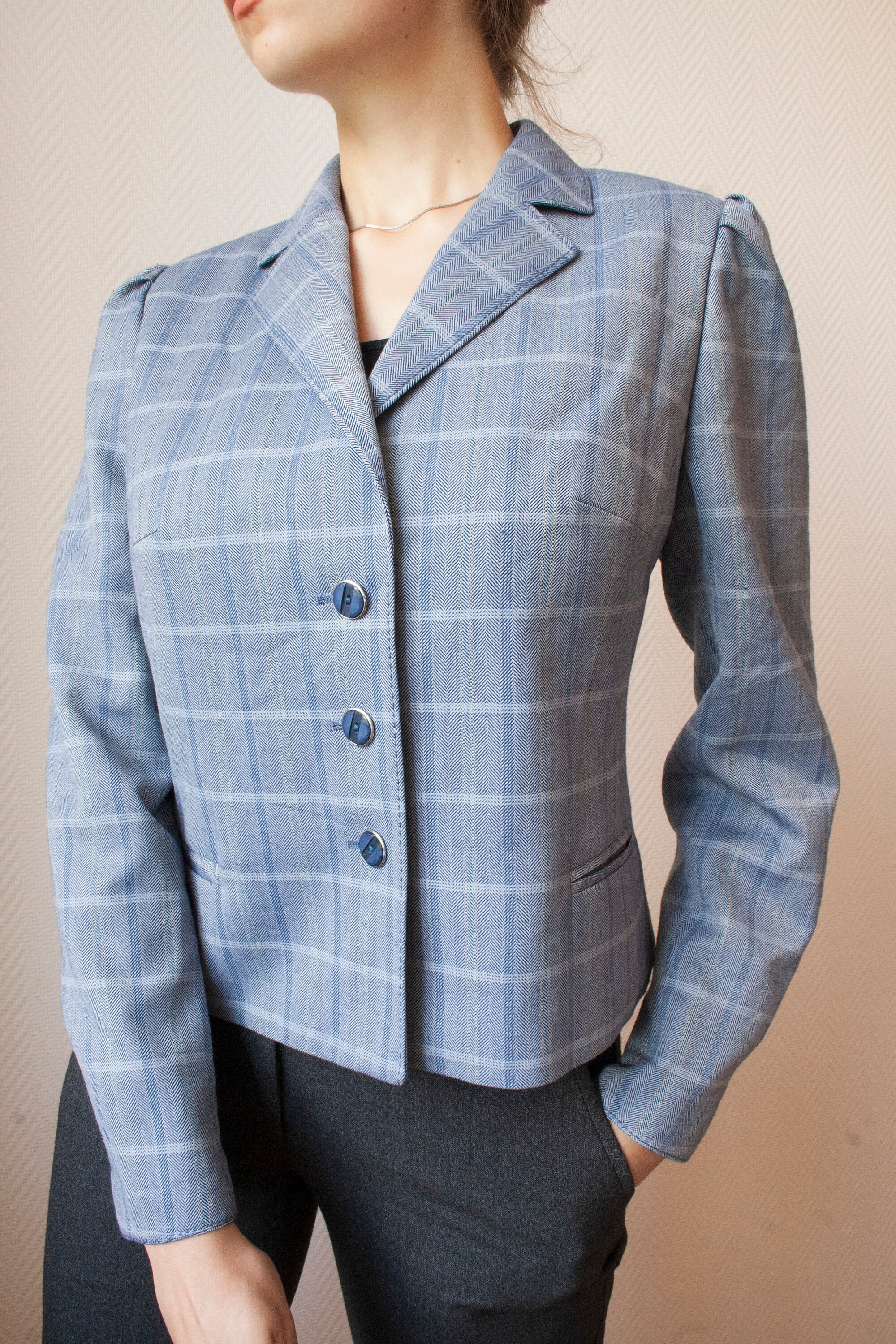 Trevira 80s Virgin Wool Woman Classy Jacket Brand New Vintage Blazer ...