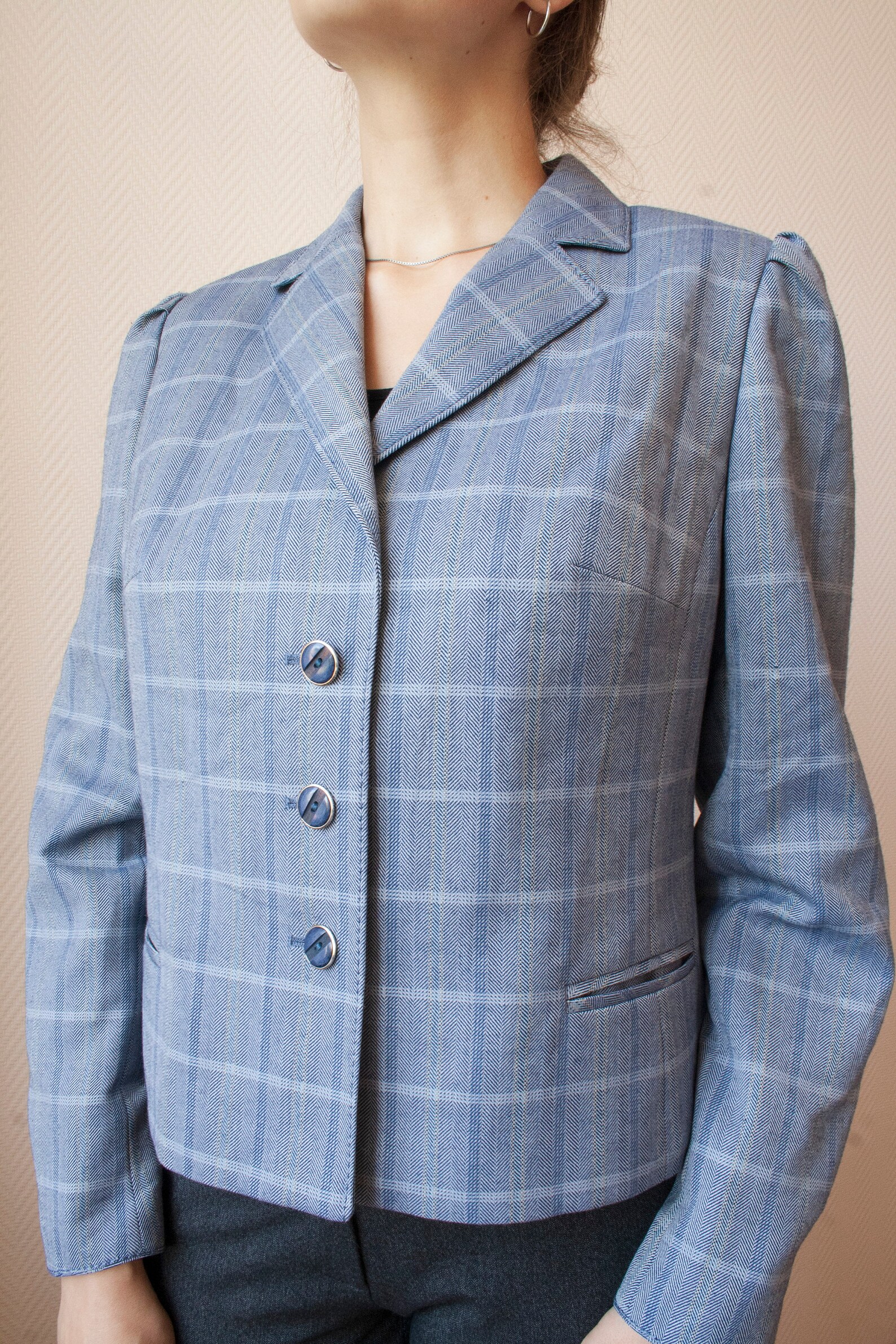 Trevira 80s Virgin Wool Woman Classy Jacket Brand New Vintage Blazer ...