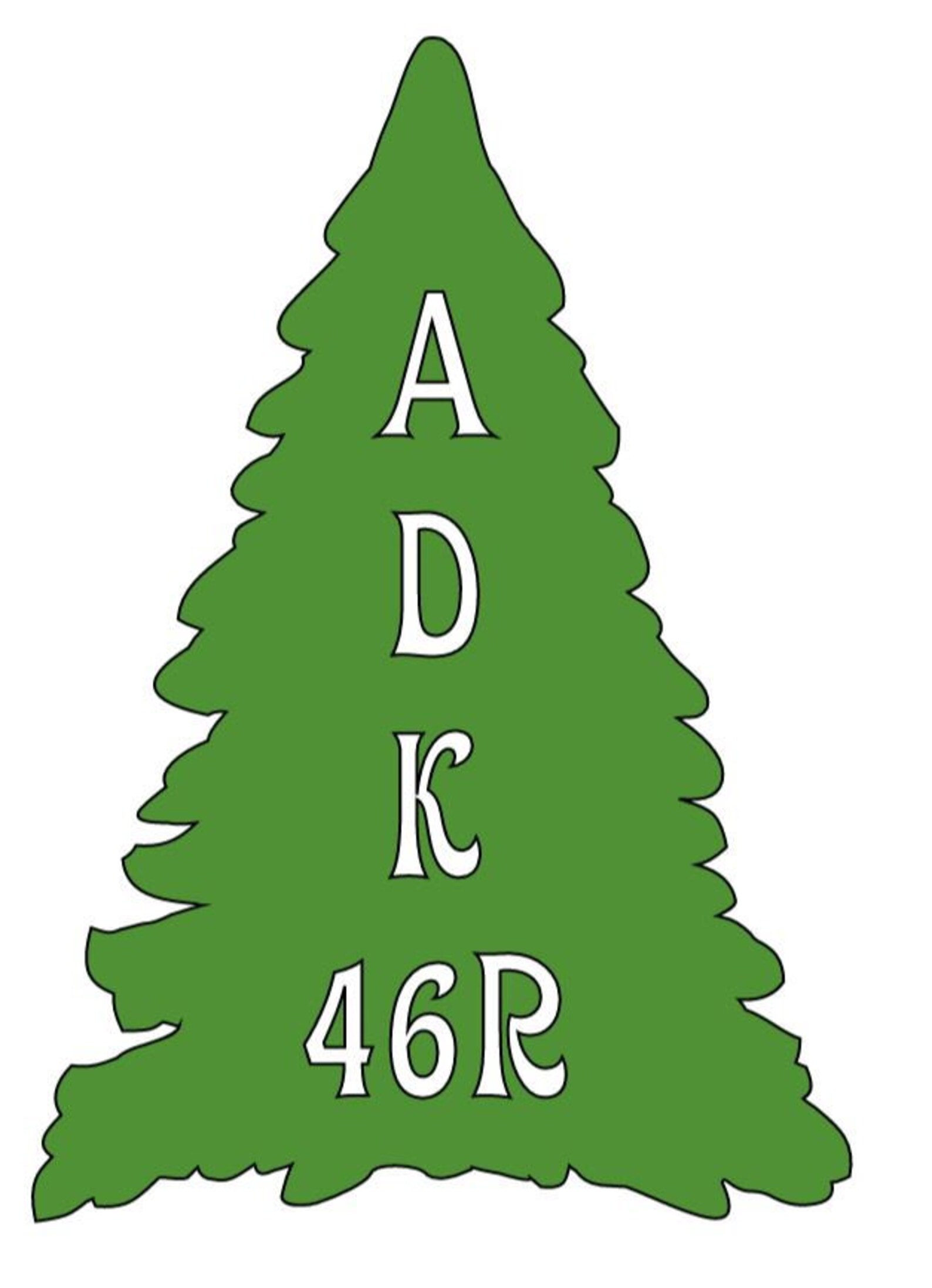 ADK 46R Adirondack 46 R Vinyl Decal Hiked all 46 Peaks | Etsy