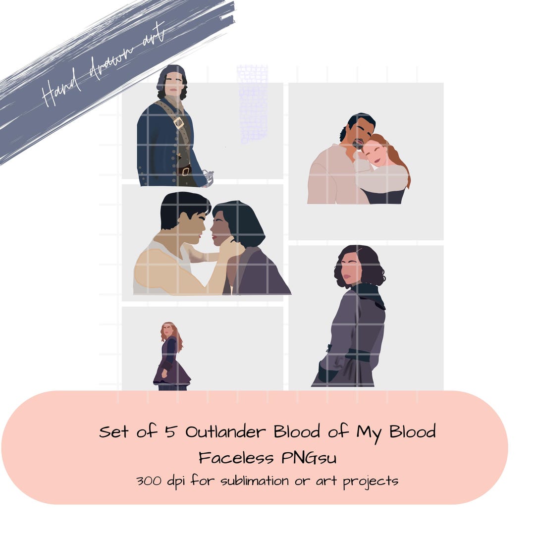 Outlander Blood of My Blood PNG Art Bundle | Faceless Character ...