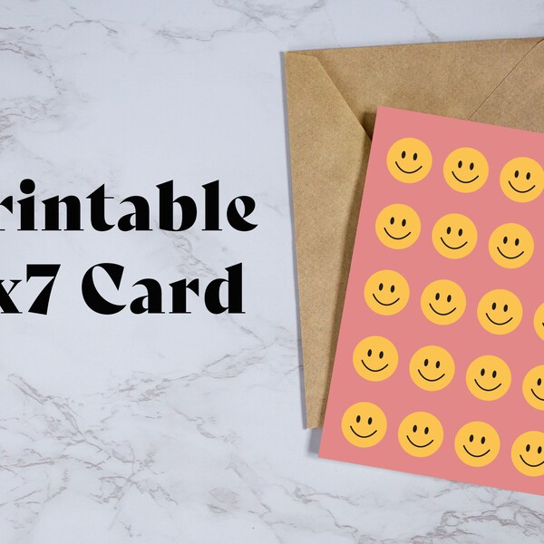Smiley Face Thank You Printable - Etsy