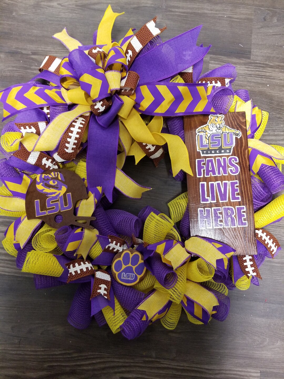 LSU Wreath - Etsy