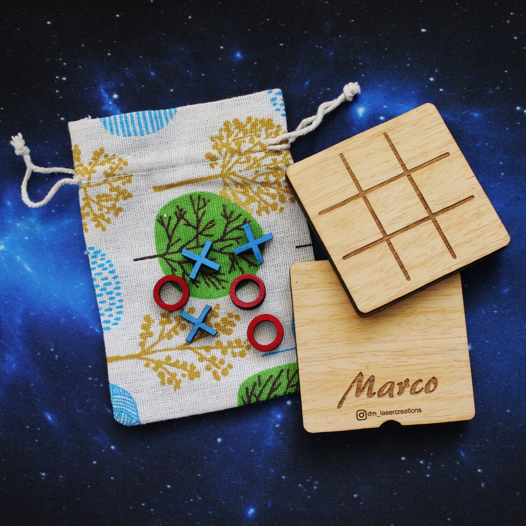 Wooden Tris Game Portable Resealable Box Gift for Children, Teenagers ...