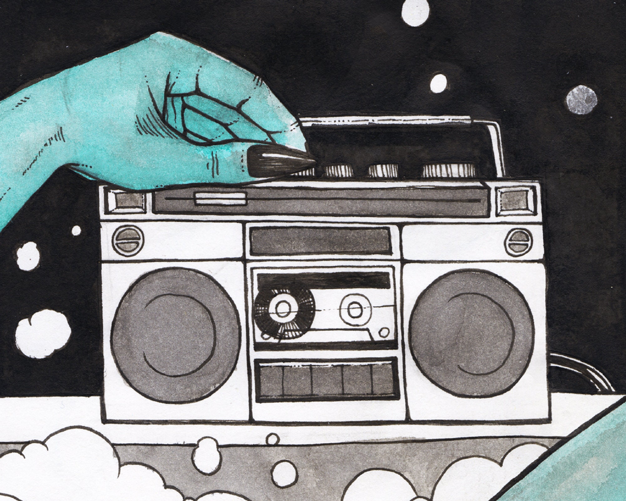 Alkaline Trio Radio Bubble Bath Punk Rock Girl, Art Print, Ink Wash - Etsy