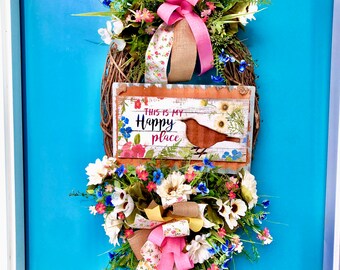 This is Our Happy Place Door Sign/ This is Our Happy Place Wreath/ This ...
