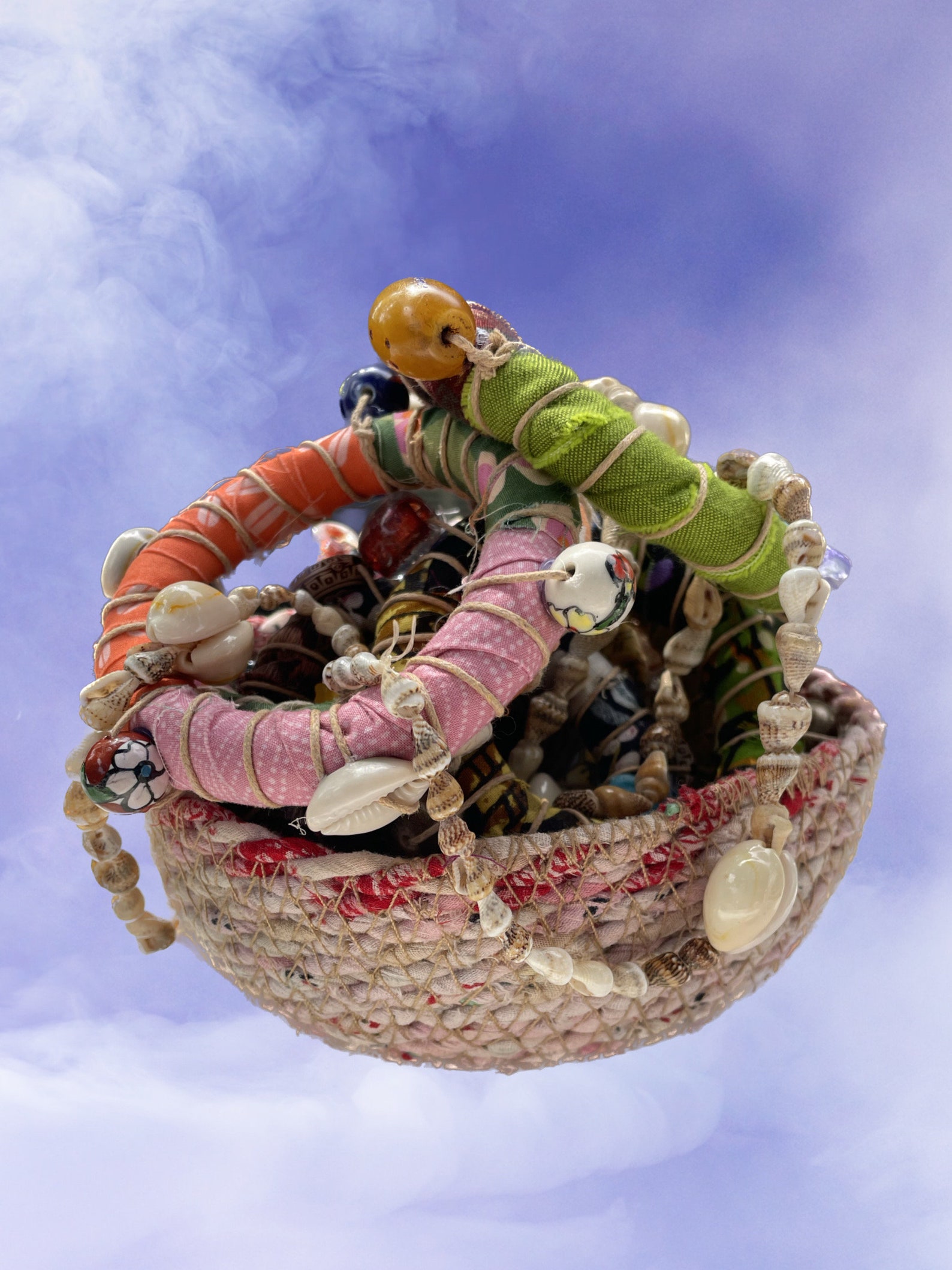 Boho Handmade Upcycled Fabric Triad Bracelets Bangles - Etsy