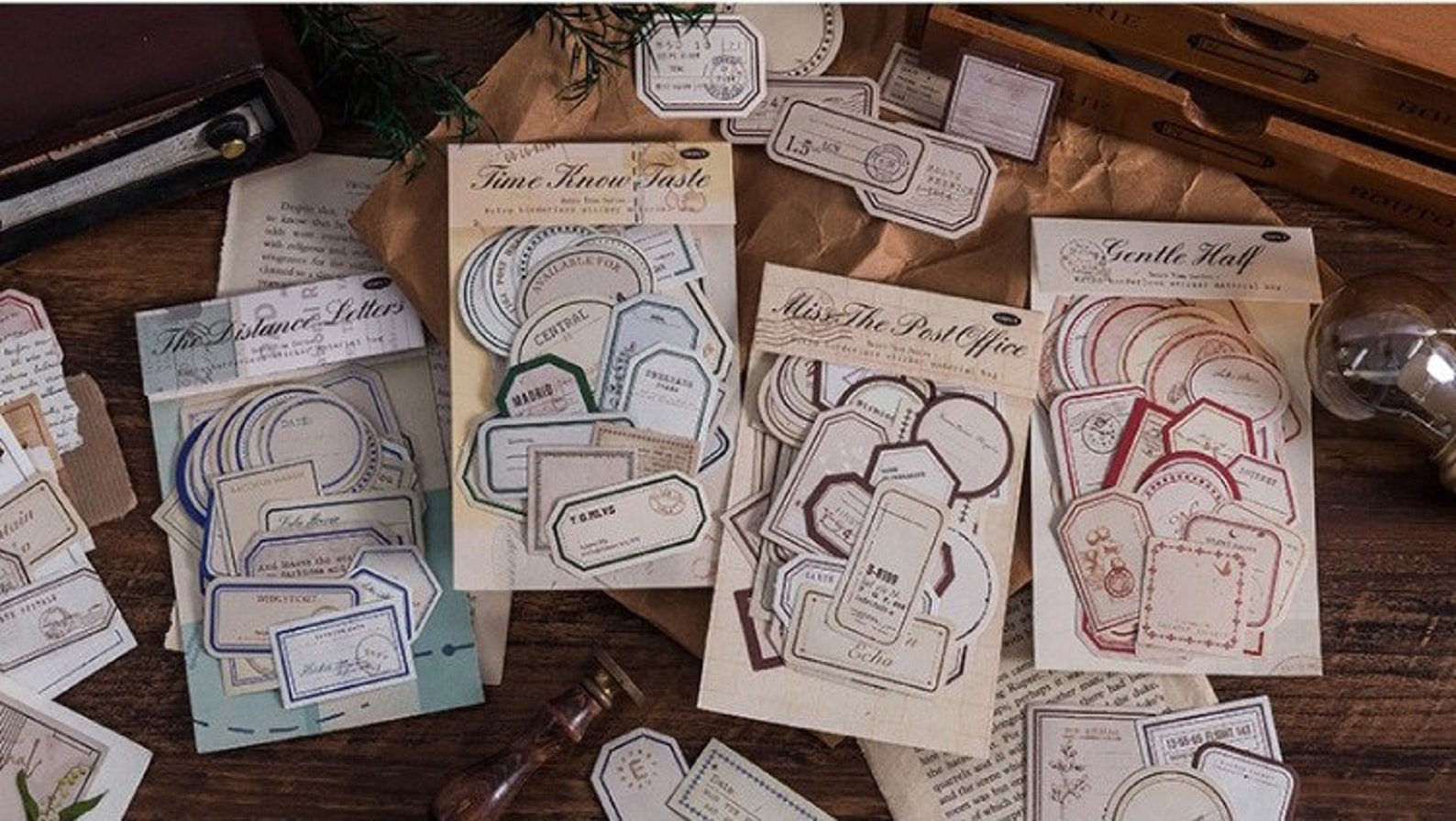 50pcs Vintage Frame Stickers Junk Journal Material Ephemeral - Etsy