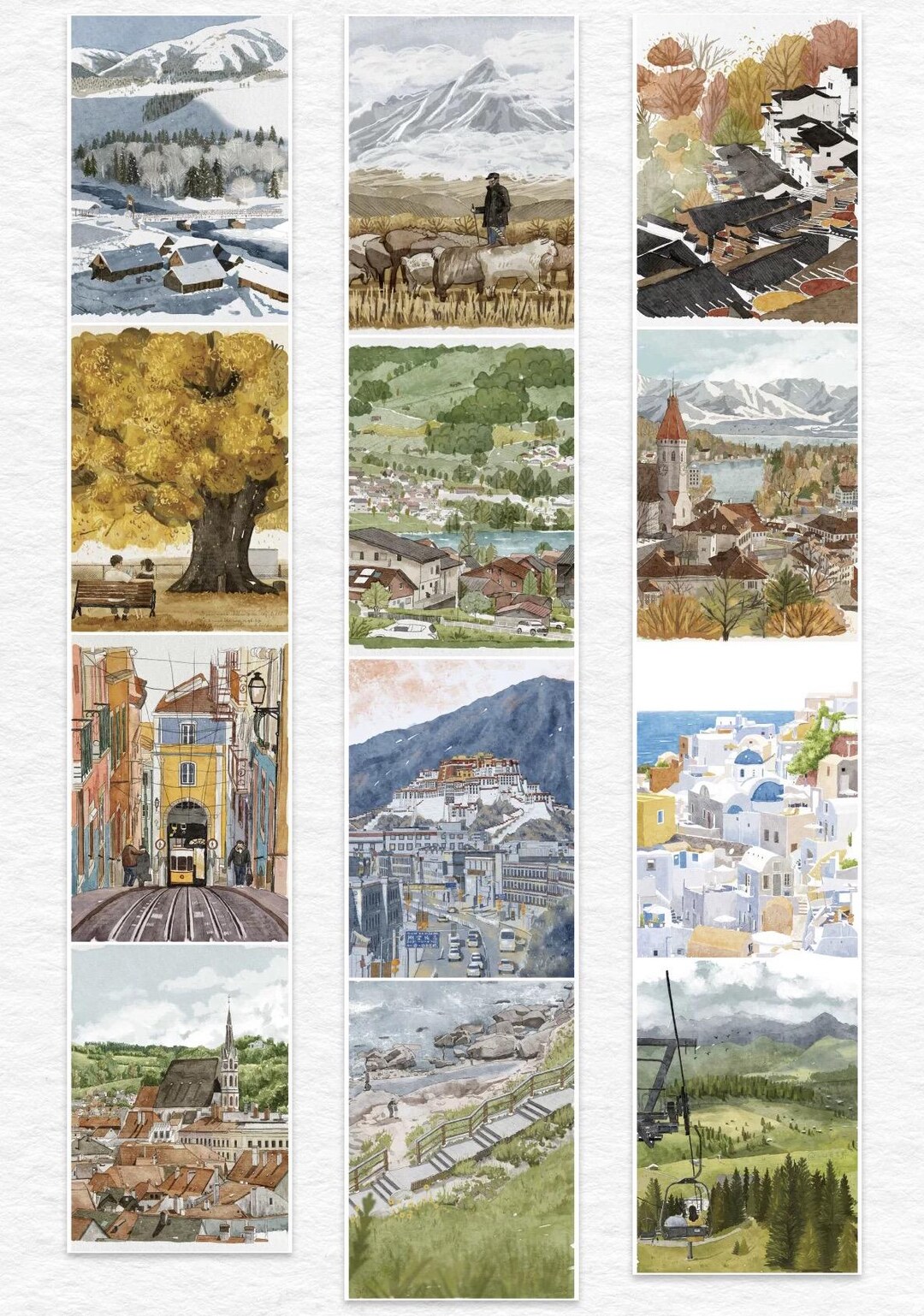 WT Wandering Horizon | One Loop Sample or Roll PET Tape | Scenery ...