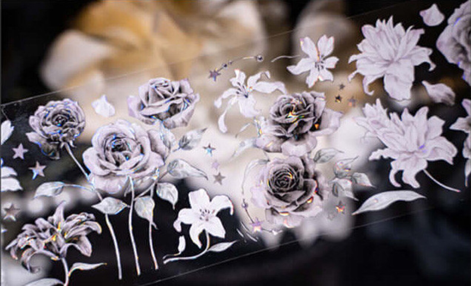 Hoshi Quietly Blooming | One Loop Sample or Roll PET Tape | Flower ...