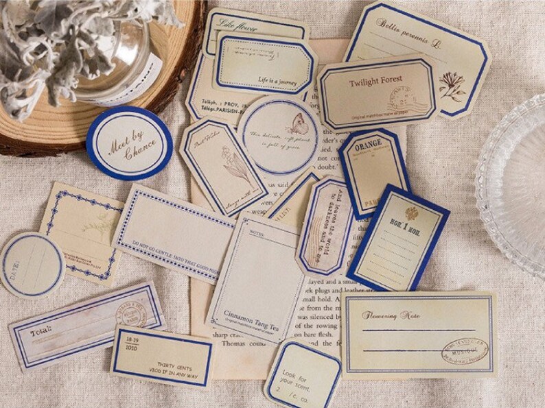 50pcs Vintage Frame Stickers Junk Journal Material Ephemeral - Etsy
