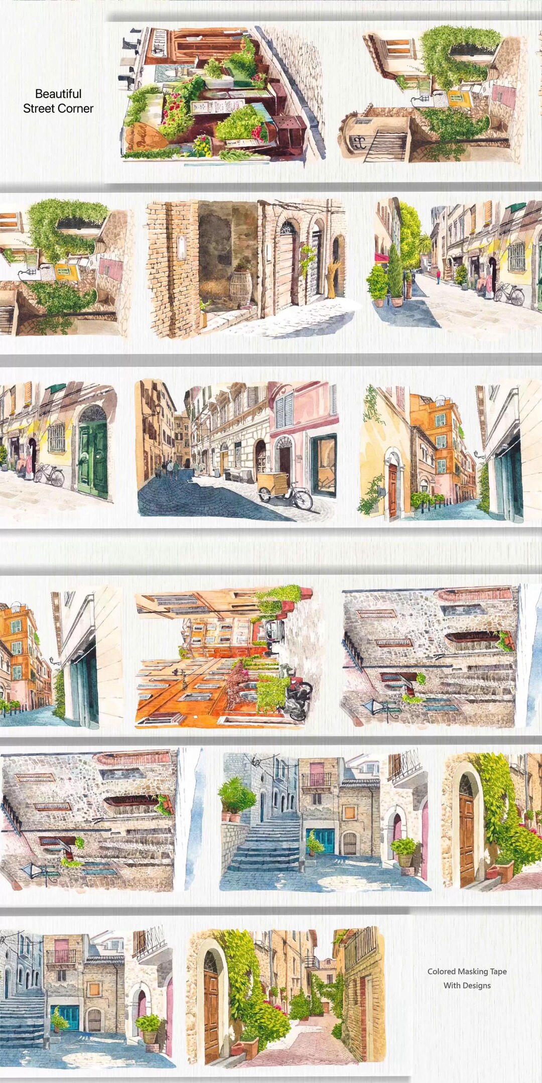 Suning Beautiful Street Corner | One Loop Sample or Roll PET Tape ...