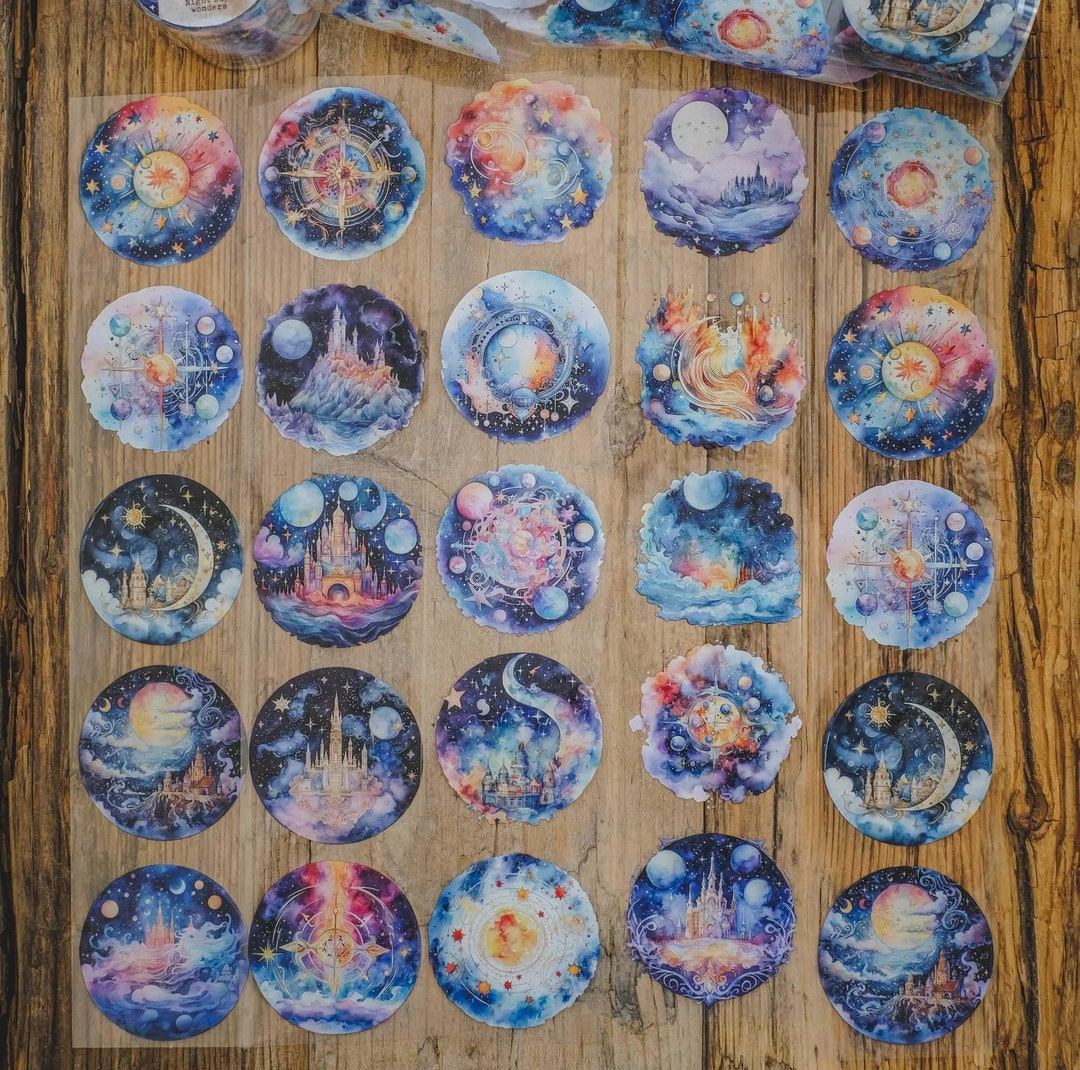 LG Night Sky Wonders | One Loop Sample or Roll PET Tape | Star Stickers ...