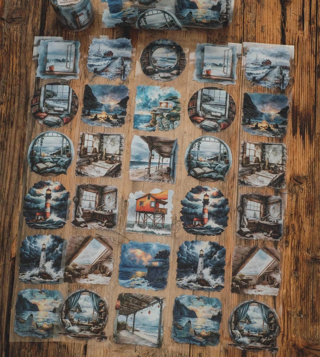 LG Cosy Stormy Seaside Getaways | One Loop Sample or Roll Kiss-cut PET ...