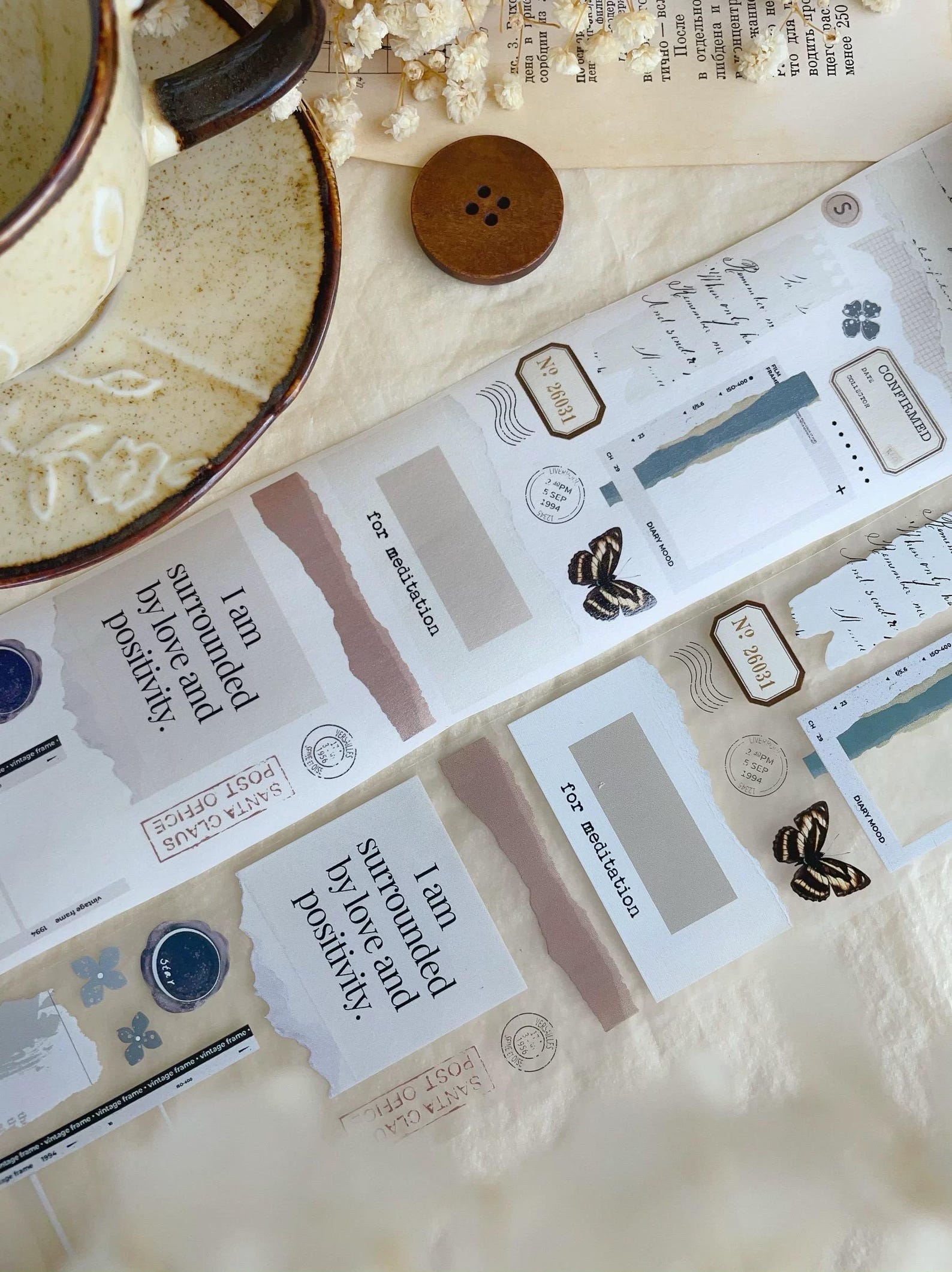 Yier Book Charm | One Loop Sample or Roll PET Tape | Collage Stickers ...