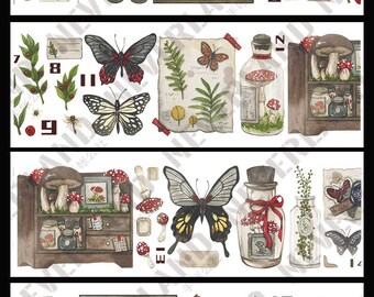 Youmu Color of the Seasons One Loop Sample PET Tape Flower Stickers ...