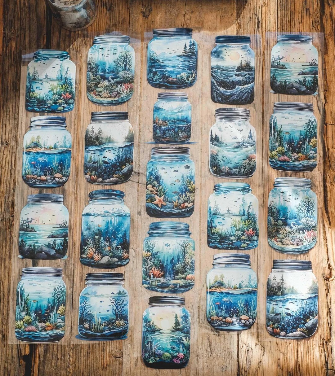 LG Magical Ocean Life Jars | One Loop Sample or Roll PET Tape | Bottle ...