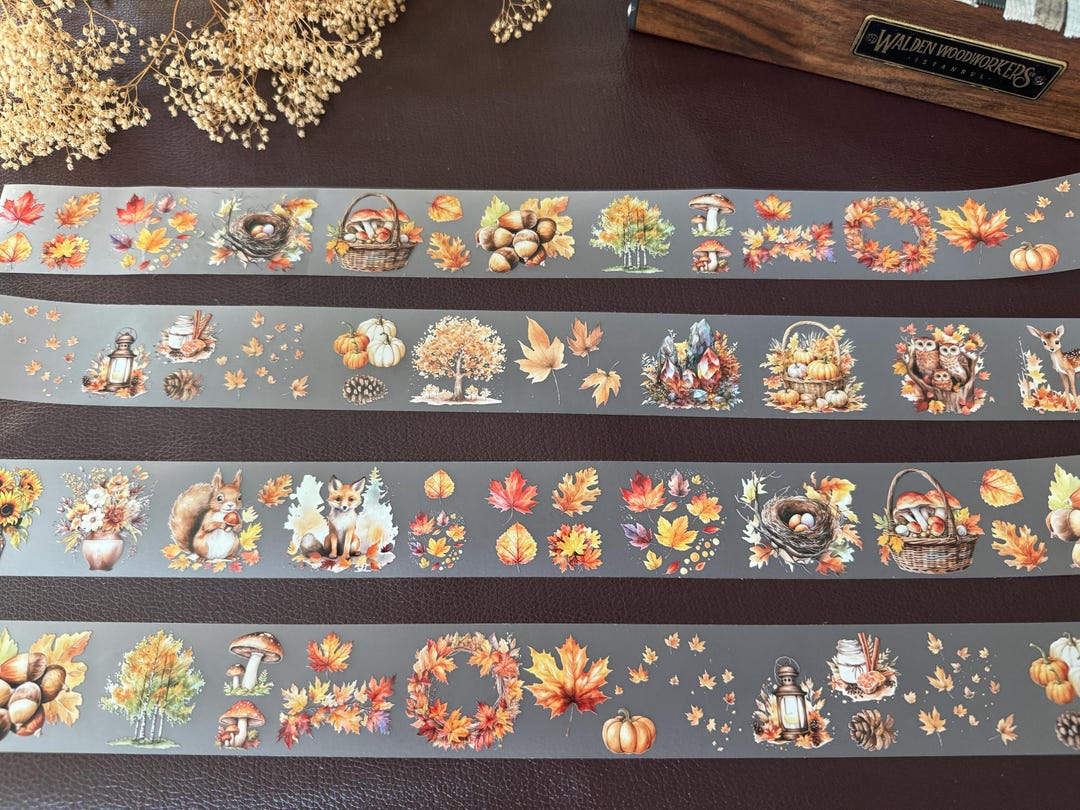 Cratey Autumn Garden Leaves One Loop Sample or Roll PET Tape Leaf ...