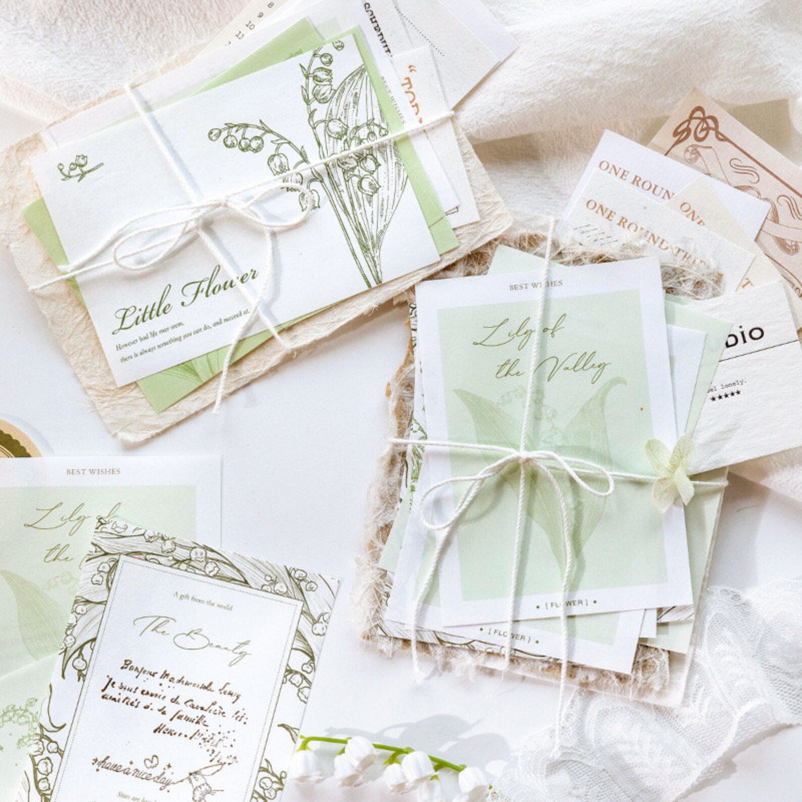 30 Sheets Lily of Valley Note/memo Paper Set | Junk Journal Material ...