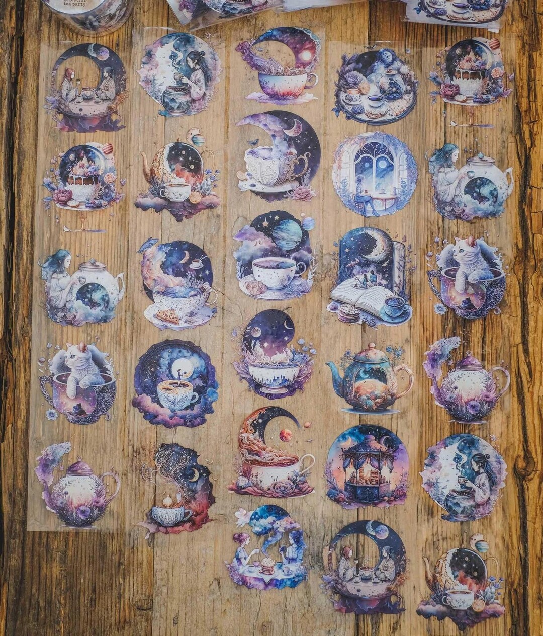 LG Celestial Tea Party | One Loop Sample or Roll PET Tape | Tea Pot ...