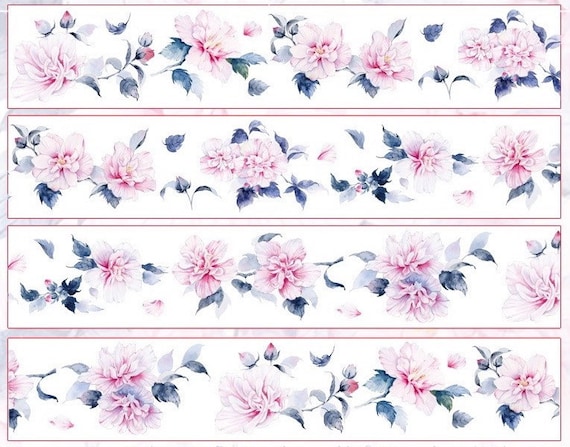 Trista Hibiscus One Loop Sample PET Tape Flower Stickers - Etsy
