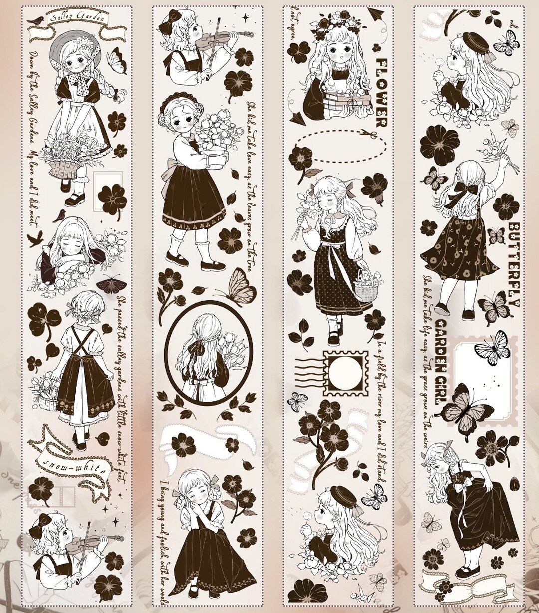 Yier Studio Garden Girl | One Loop Sample or Roll PET Tape | People ...