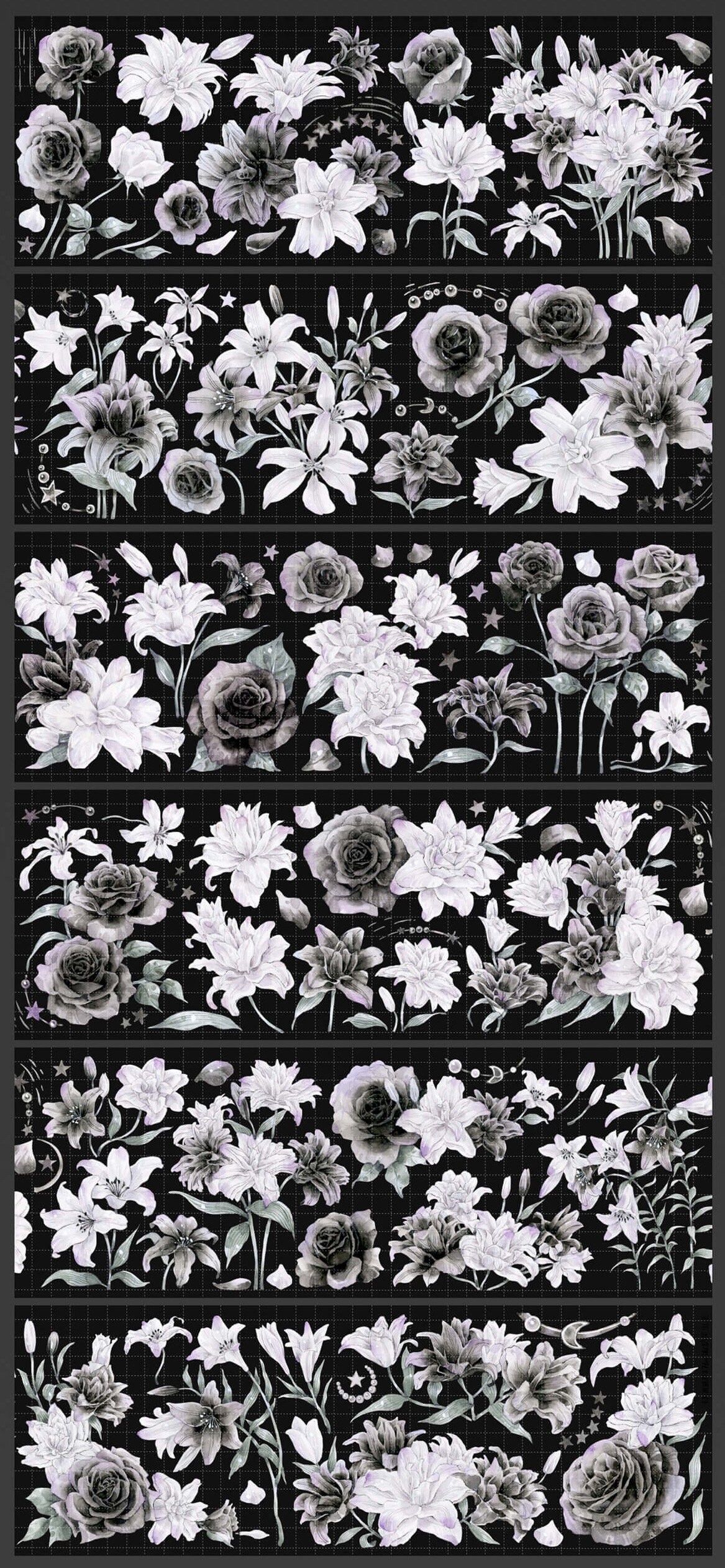 Hoshi Quietly Blooming | One Loop Sample or Roll PET Tape | Flower ...