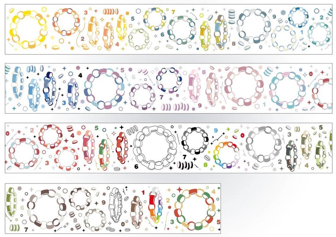 Boom Hoops | One Loop Sample Washi Tape Without Release Paper | Circle ...