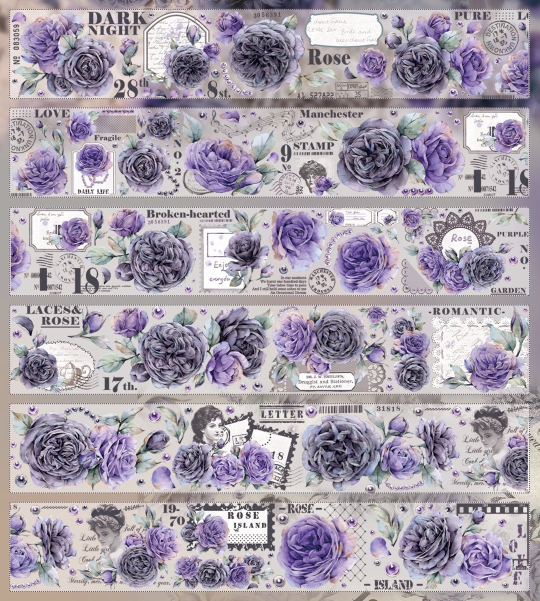 Yier Studio Purple Flavor | One Loop Sample or Roll PET Tape | Flower ...