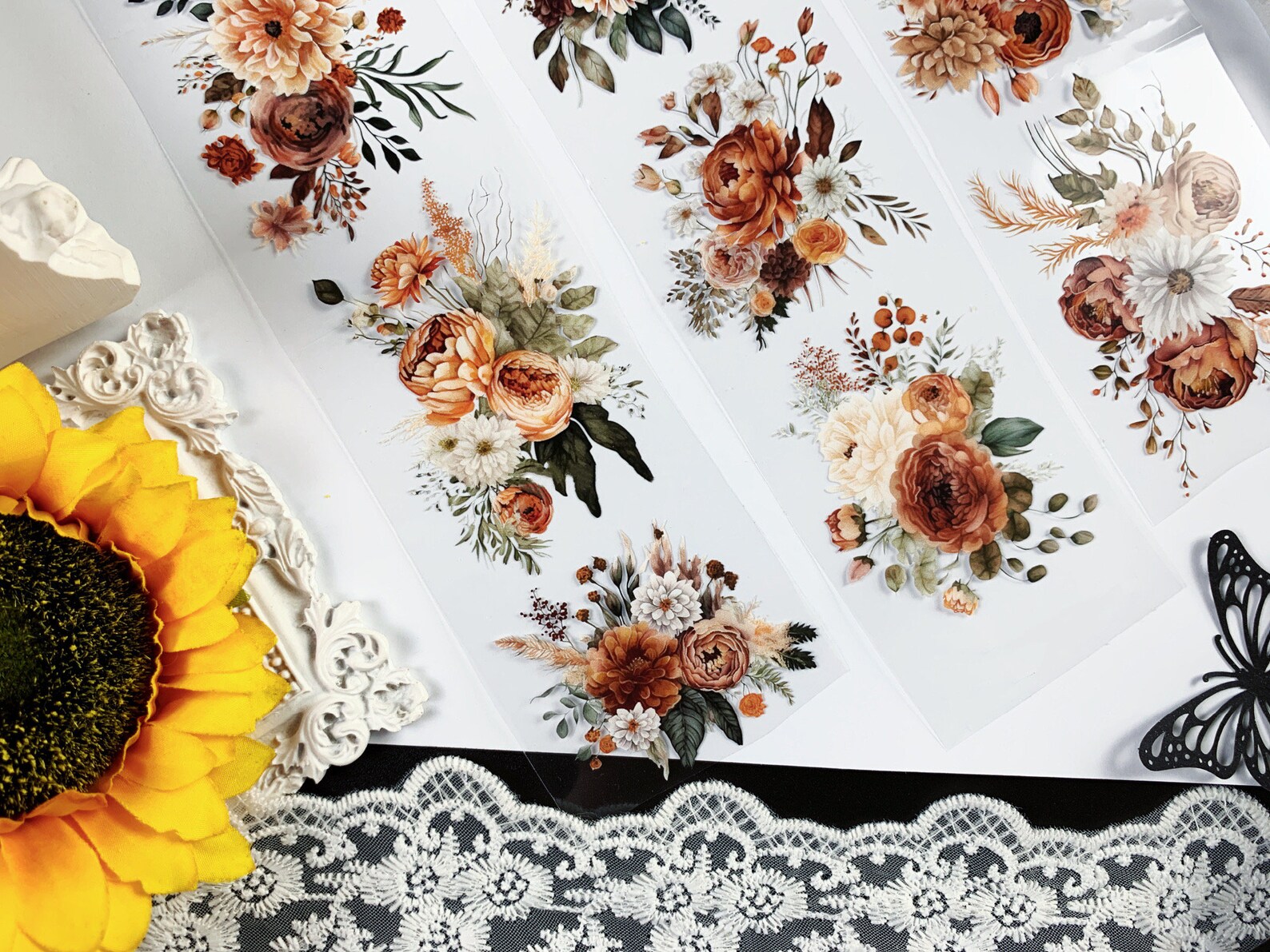 Wi-fi Daylight | One Loop Sample or Roll PET Tape | Flower Stickers ...