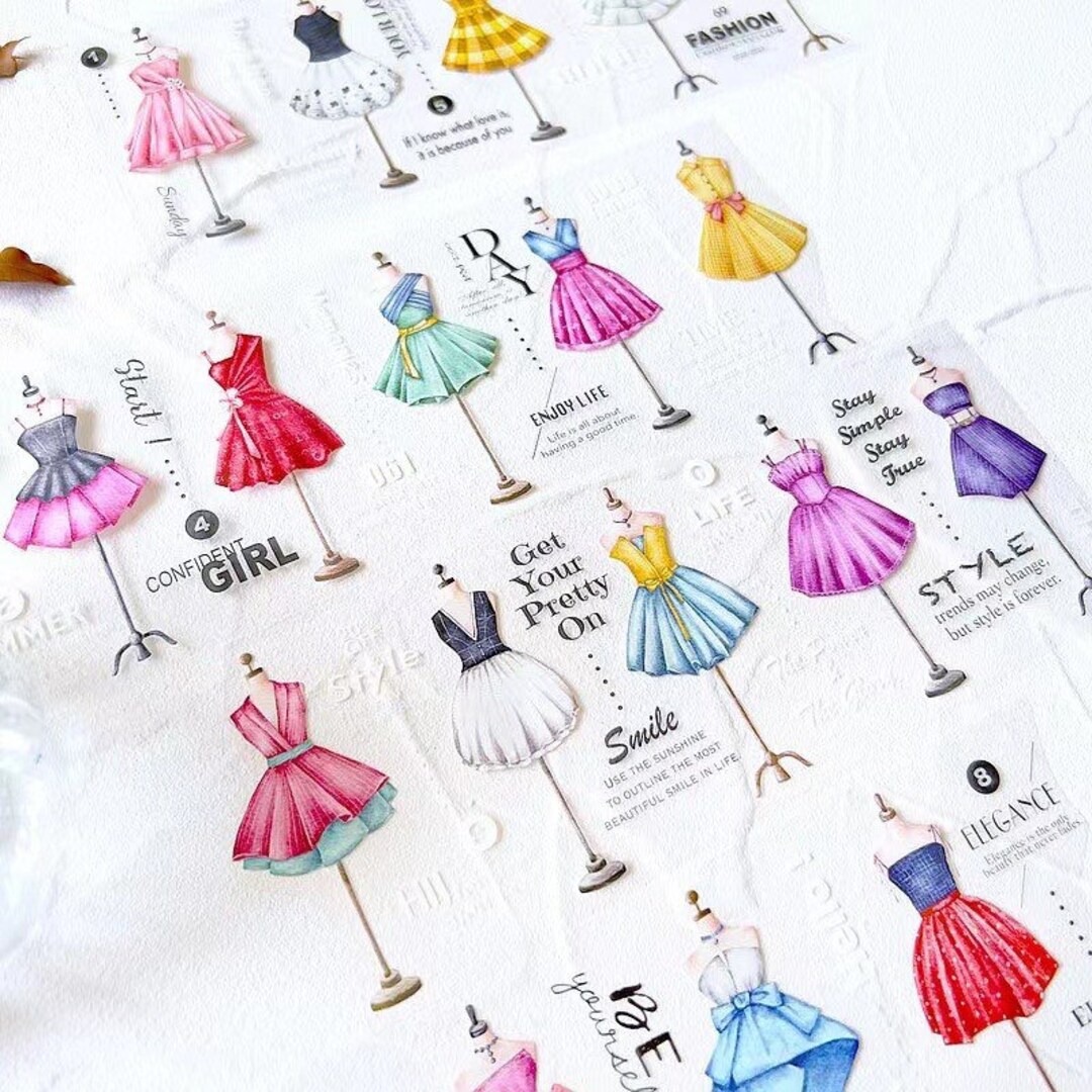 Sonia Lady Dress III | One Loop Sample or Roll PET Tape | Dress Sticker ...