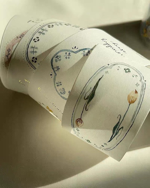 Pion Paper Plate One Loop Sample Washi Tape Gold Foil - Etsy