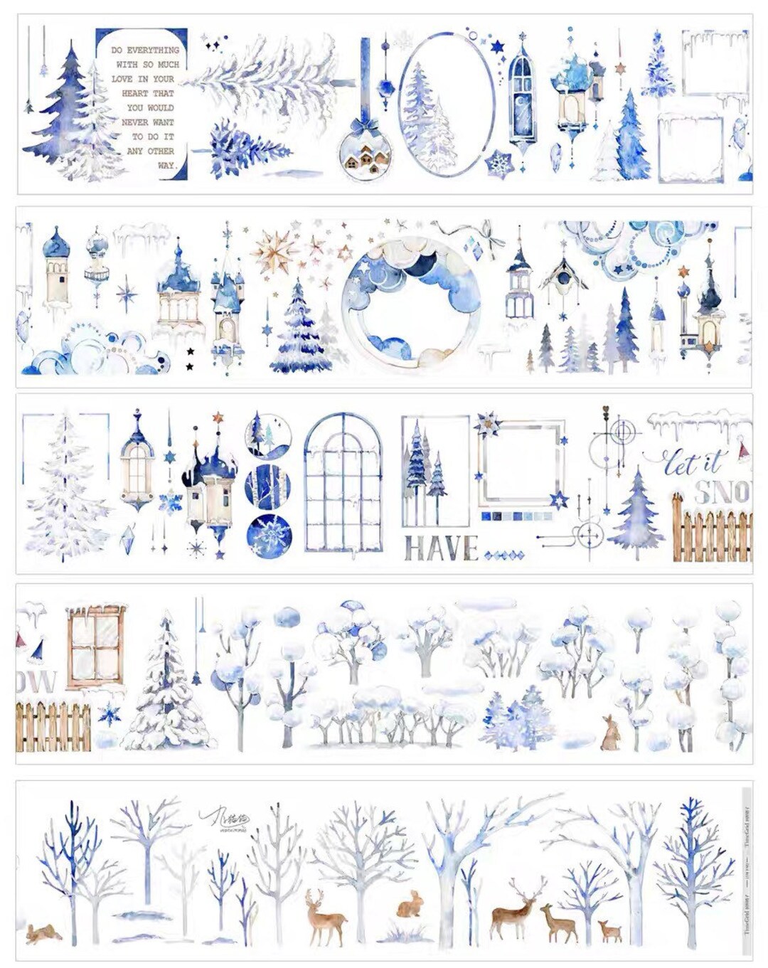 Timegrid Snow World | One Loop Sample or Roll PET Tape | Scene Stickers ...