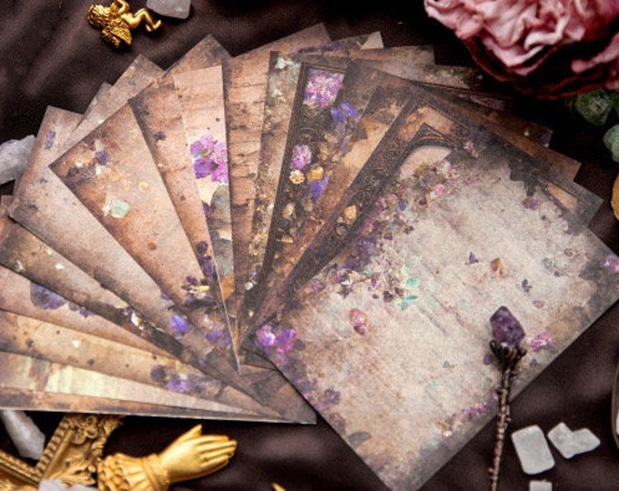 16 Sheets Vintage Journal Material Paper Set, Junk Journal Material ...