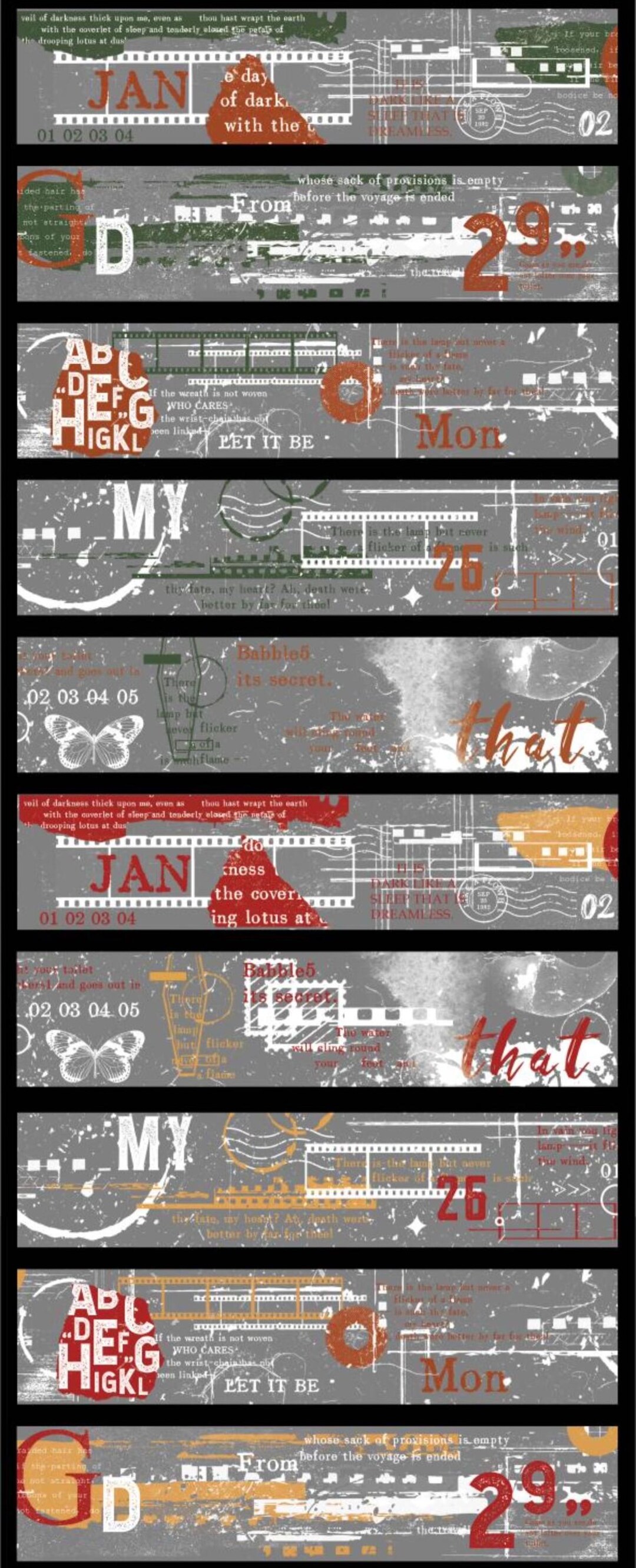 Blackt Random Tear - Colorful | One Loop Sample or Roll PET Tape ...