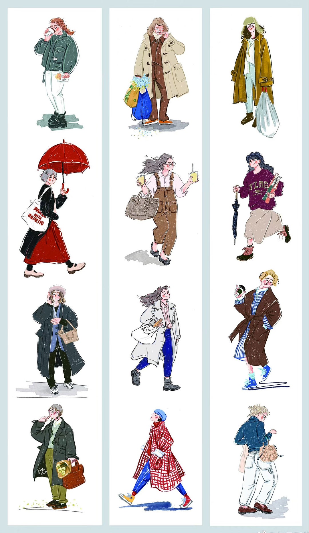 Moonstd Busy Days One Loop Sample/roll Washi Tape People Stickers, Junk ...
